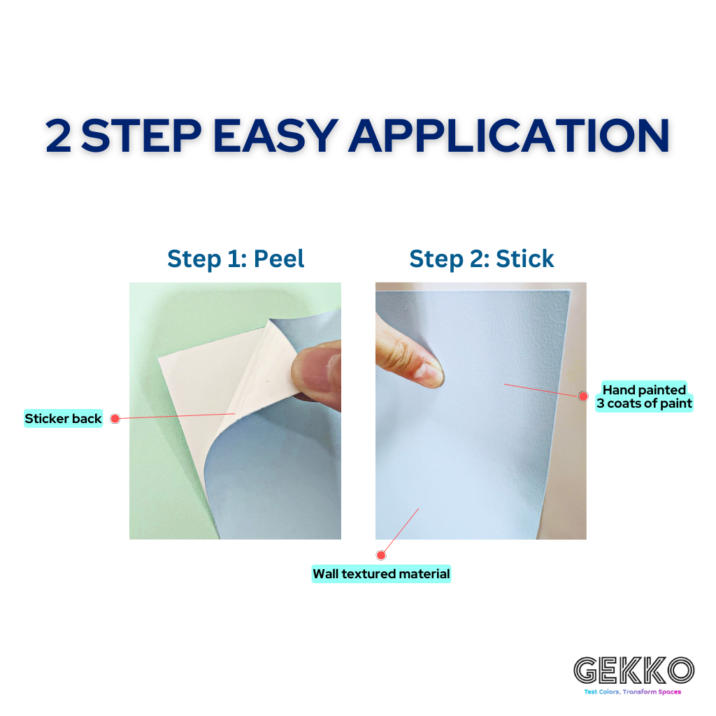 Paint Sample - Blue Hue Bundle - GEKKO Peel And Stick Nippon Paint ...