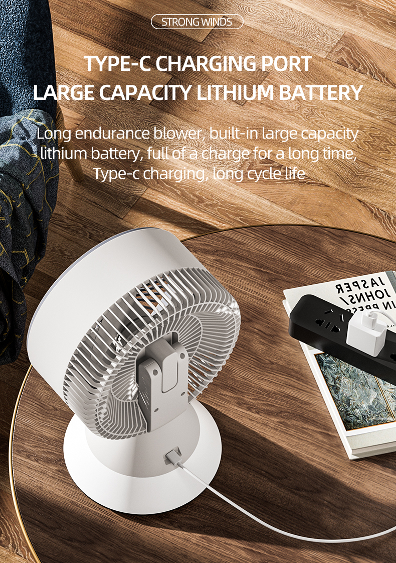 🔥SG🔥 2025NEW Auto Oscillating Desk Fan Air Circulation Fan with Remote ...