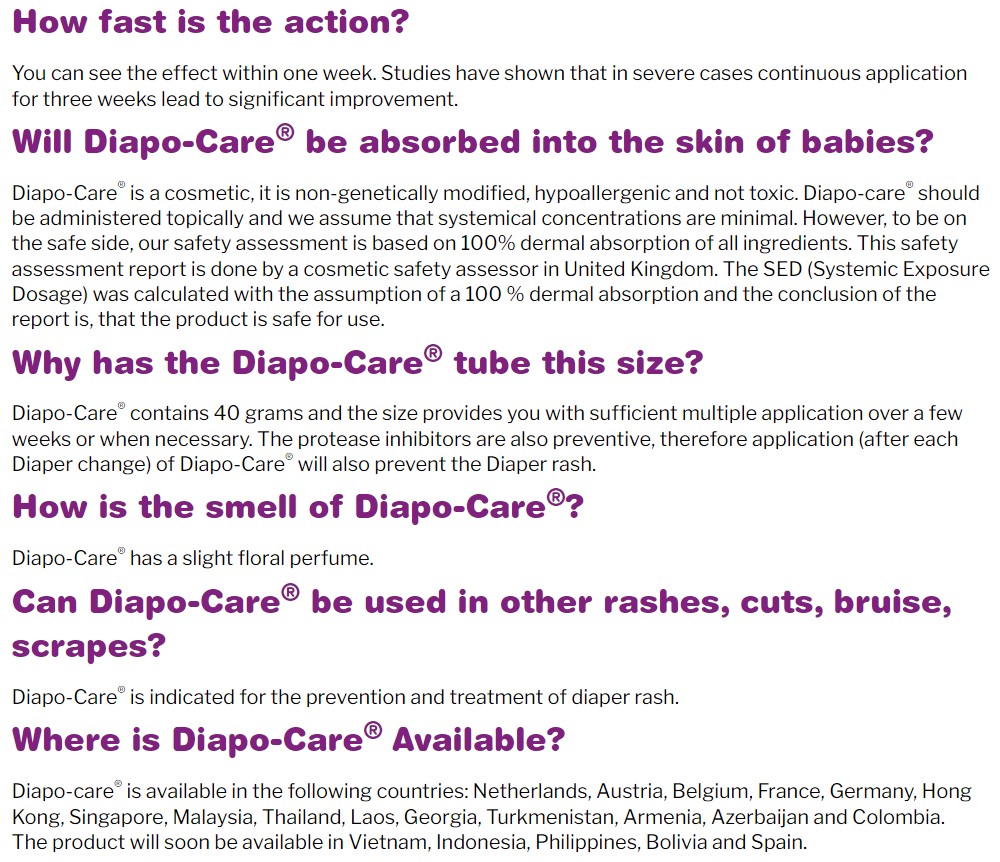 Diapo-Care Cream For Baby Diaper Rash - UK Paediatrician Approved ...