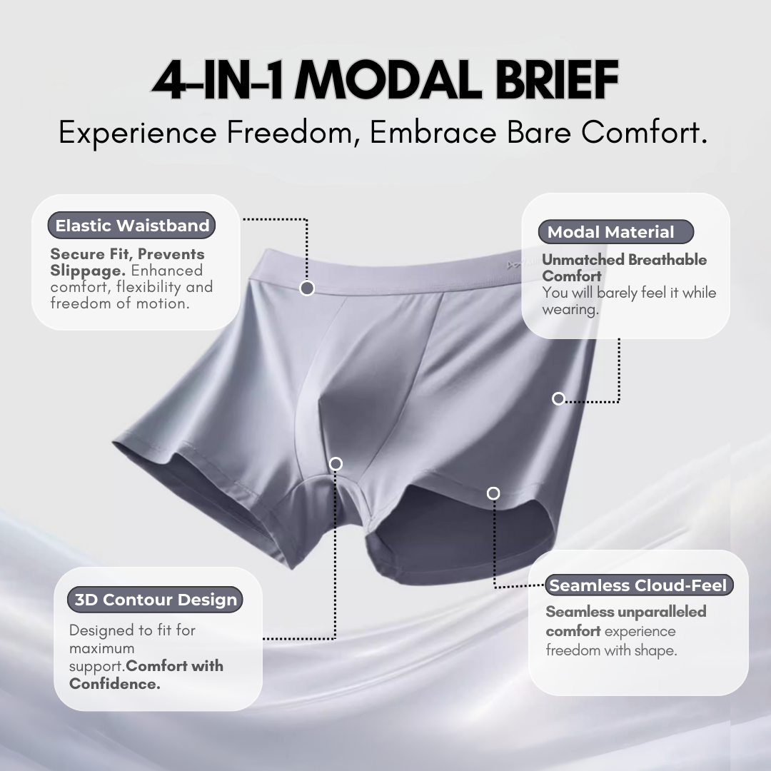 mixshop Men Modal Boxer/Brief/Underwear/Trunks, Breathable, BreezeFit ...
