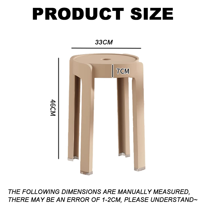 [SG Stock]Plastic Chair Stackable Plastic Small Stool Chair Acrylic PP ...