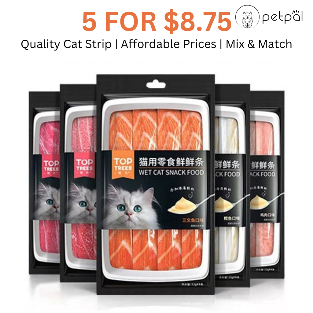 Toptrees Premium Cat Strip Snack Treats Value Pack (4 Sticks | 12g each ...