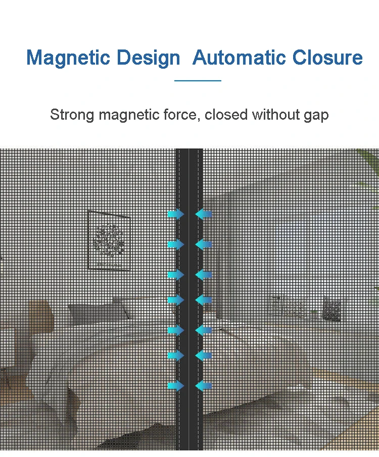 Anti-Insect Magnetic Screen Door Automatic Closing Anti-mosquito Door ...