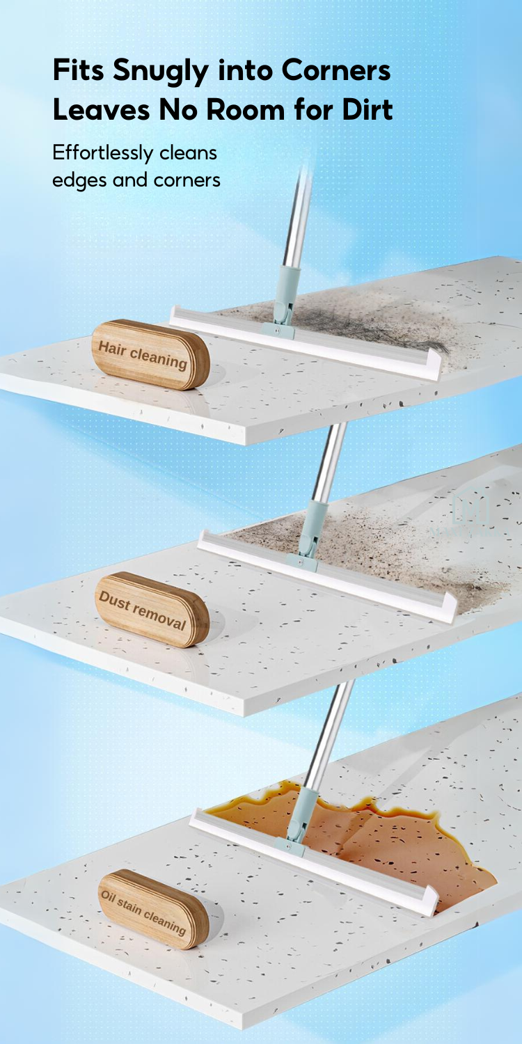 🇸🇬 Ready Stock Magic Broom Sweeper Silicone Floor Scraper Extendable ...