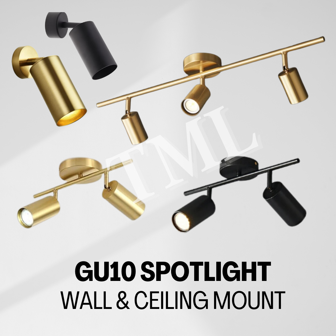 Premium Gold Black Wall Light Surface Ceiling Track Spotlight Single ...