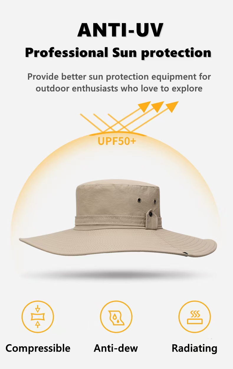 (SG Seller) Summer Sun Hat Men Women Hat Outdoor Quick-drying Big Brim Sunhat Waterproof ...