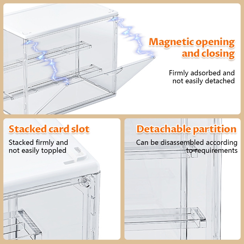 Display Box Stackable Acrylic Display Cabinet Transparent Display Case ...
