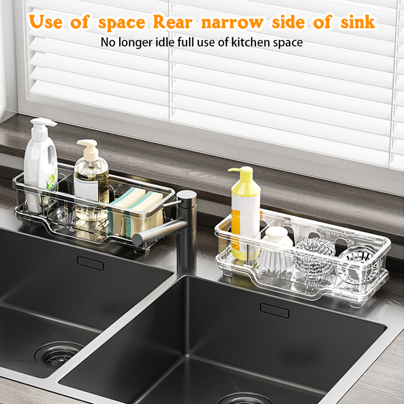【SG Ready Stock】Sponge Drying Rack/Kitchen Sink Sponge Rack- Adjustable ...