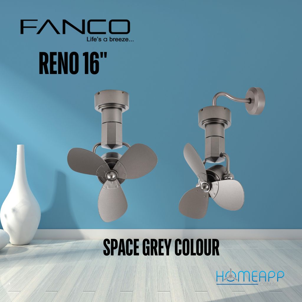 FANCO Reno 16" DC ceiling corner wall fan remote control | Shopee Singapore