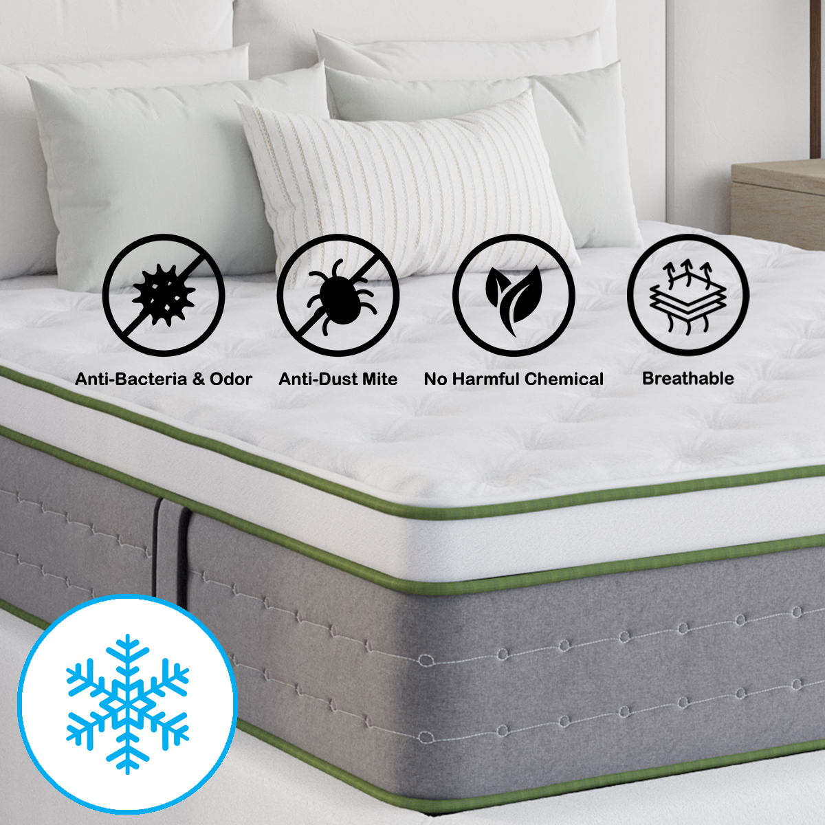 Sleeptech™ Cooling Posture Firm Hotel Pocket Spring Mattress| Euro Top ...