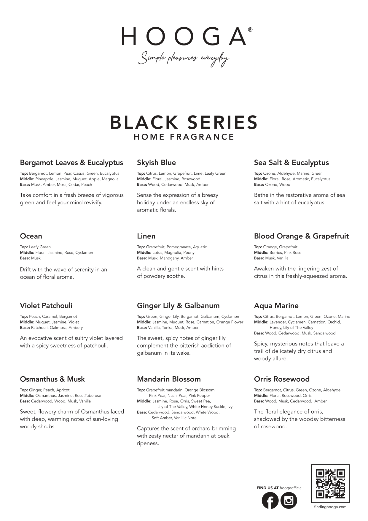 [6 NEW SCENTS] Hooga Black Series Reed Diffuser 200ml | Shopee Singapore