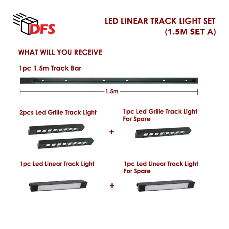 DFS LED LIGHT LED Linear + Grille Track Light / Linear + Foldable Track ...