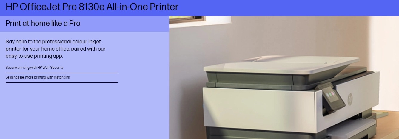 HP OfficeJet Pro 8130e wireless Color Printer | Free $20eVouchers ...
