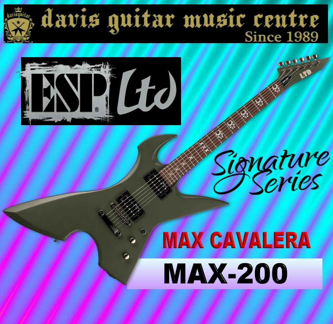 (Preorder) ESP LTD Max Cavalera MAX-200 MILITARY GREEN SATIN Electric ...
