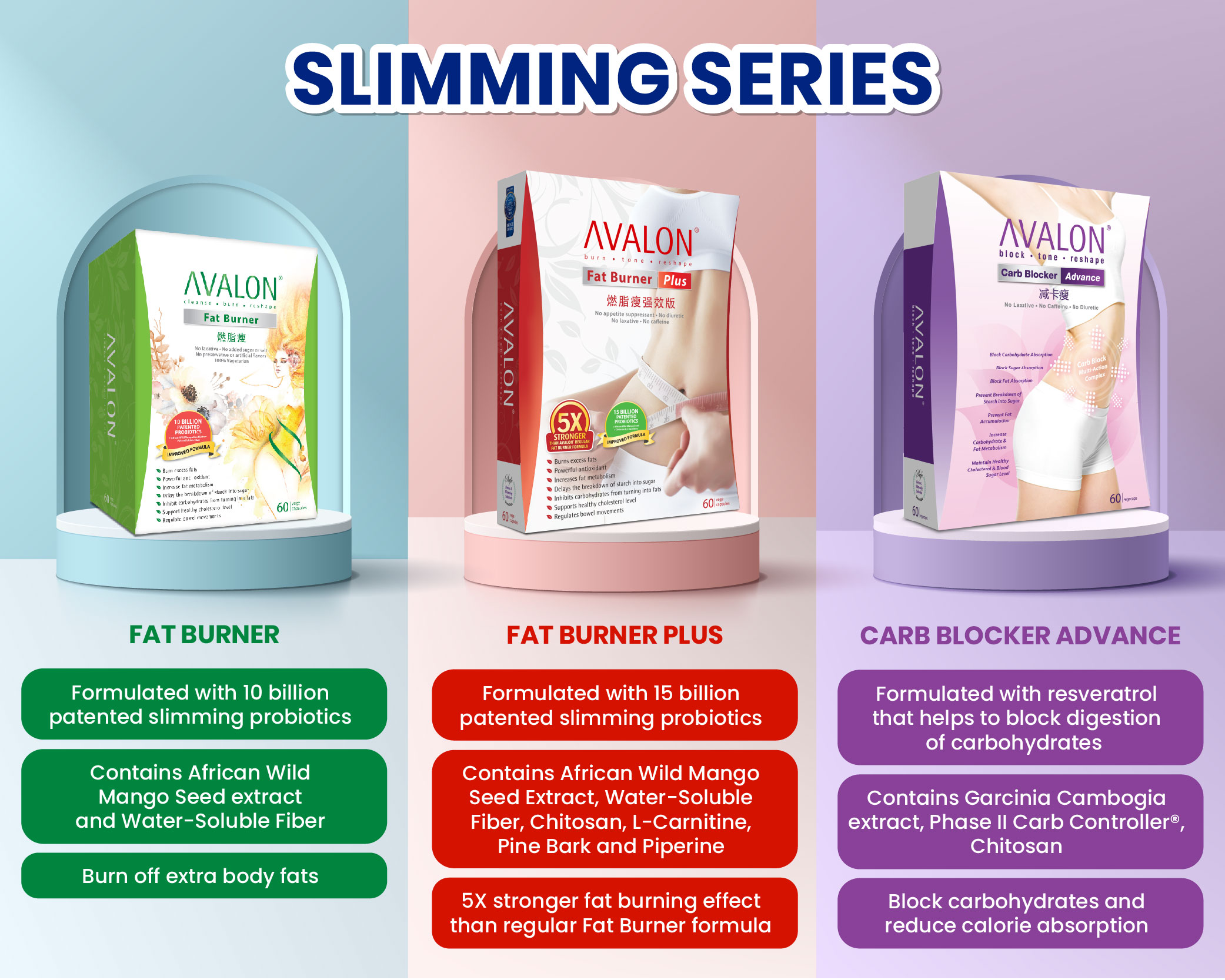 Avalon Slimming Series | Support Weight Loss | Burn Excess Fat | Block ...