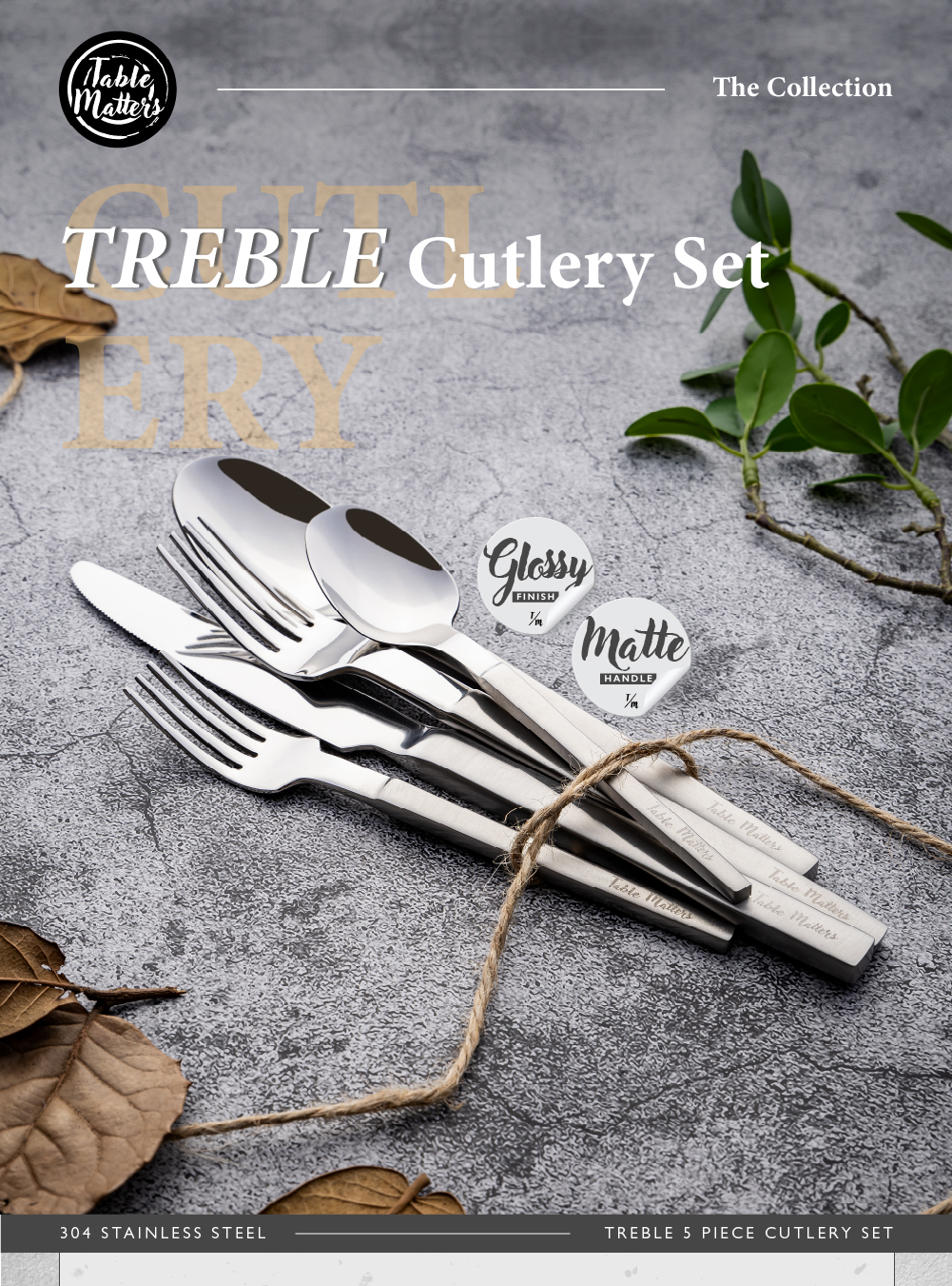 Table Matters - Treble Stainless Steel Cutlery Set [Spoon | Fork | Tea ...