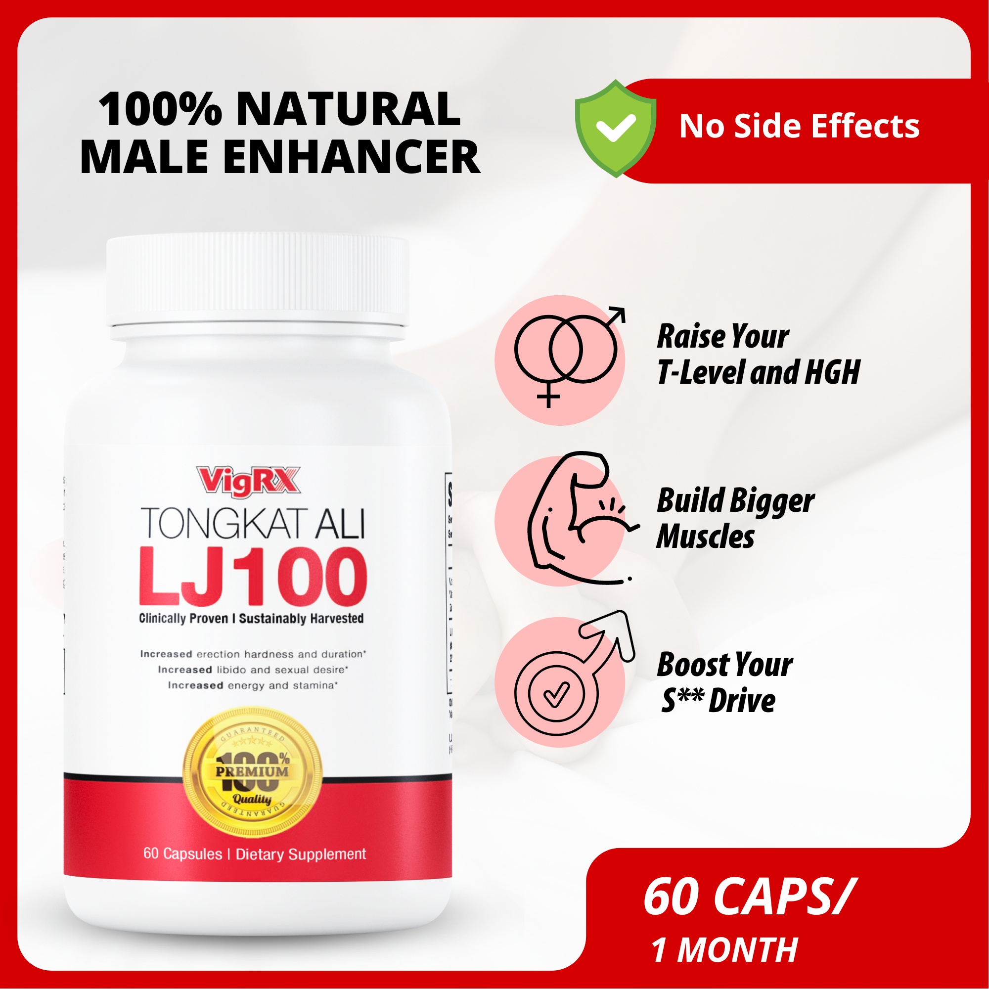 Tongkat Ali Male Enhancement Supplement - Boost Drive, Stamina & Energy ...