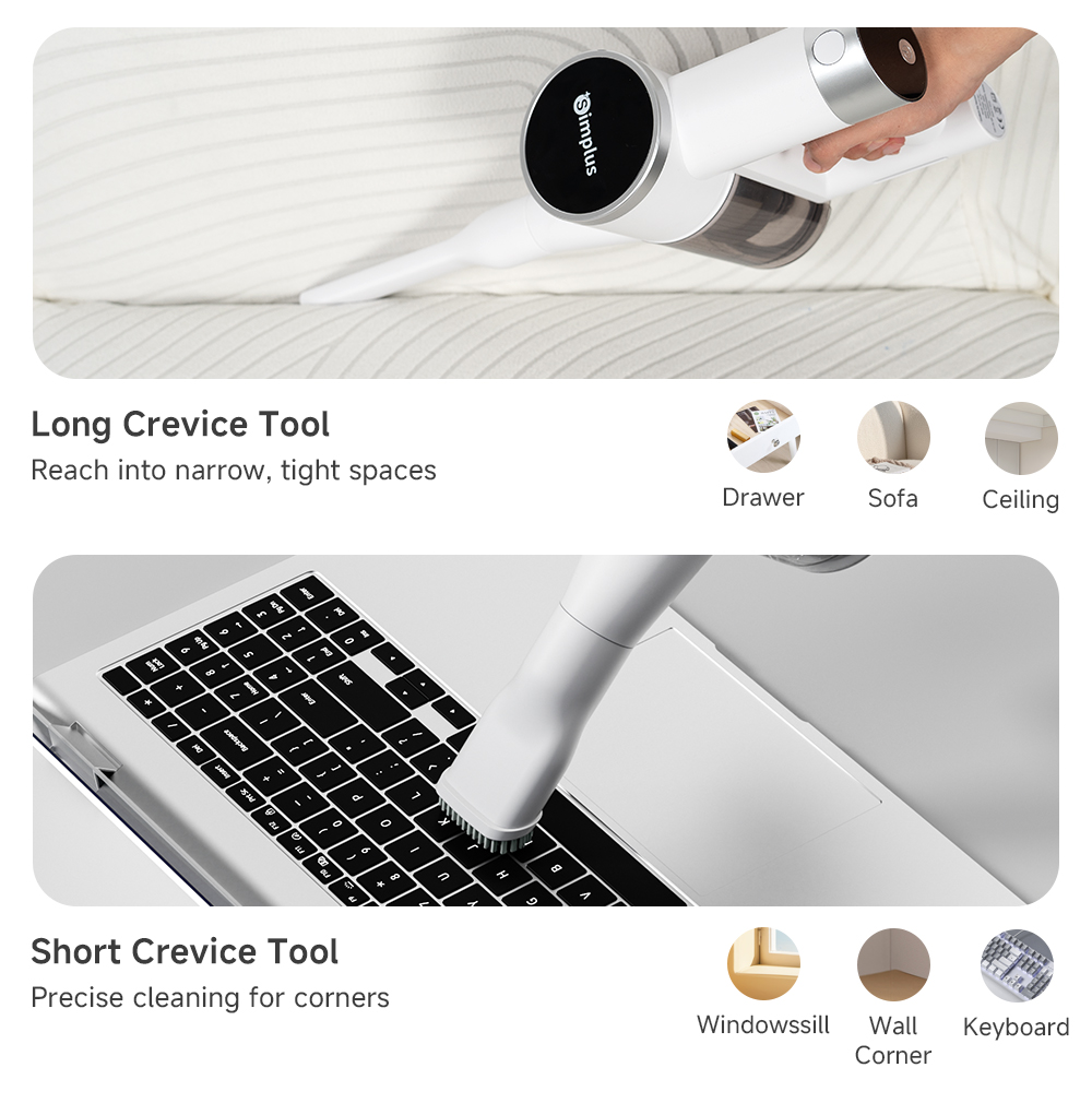 Simplus Vacuum Cleaner 24000Pa Dust Mite Remover Suction 100000rpm ...