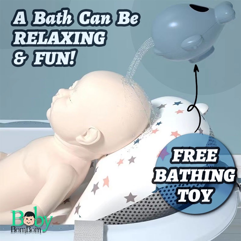 [BABY BOM BOM] Baby Foldable Bathtub With Temperature Sensor | Shopee ...