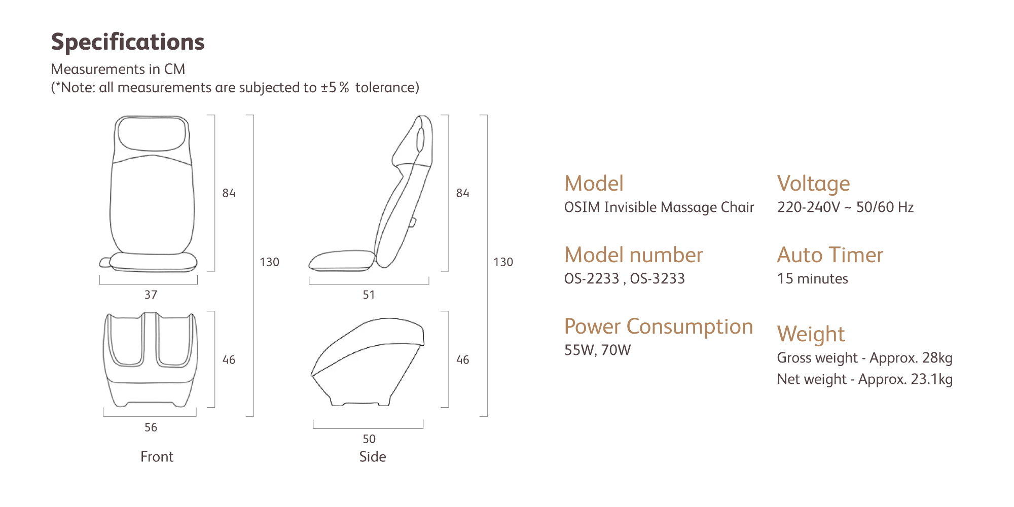 OSIM Invisible Massage Chair (uJolly Sync Full Back Massager + uPhoria ...