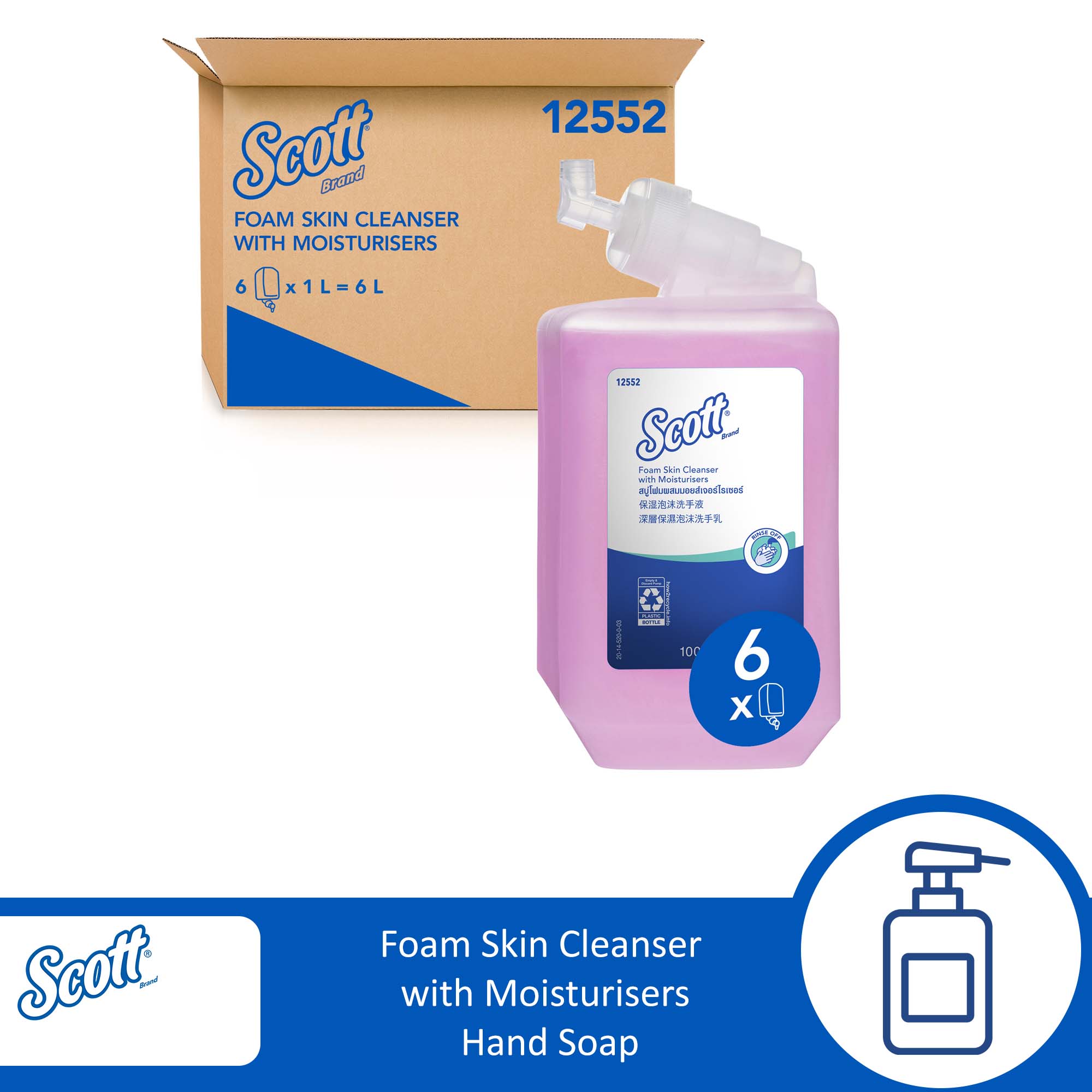 Scott® Foam Skin Cleanser with Moisturisers (12552), Foam Hand Soap ...