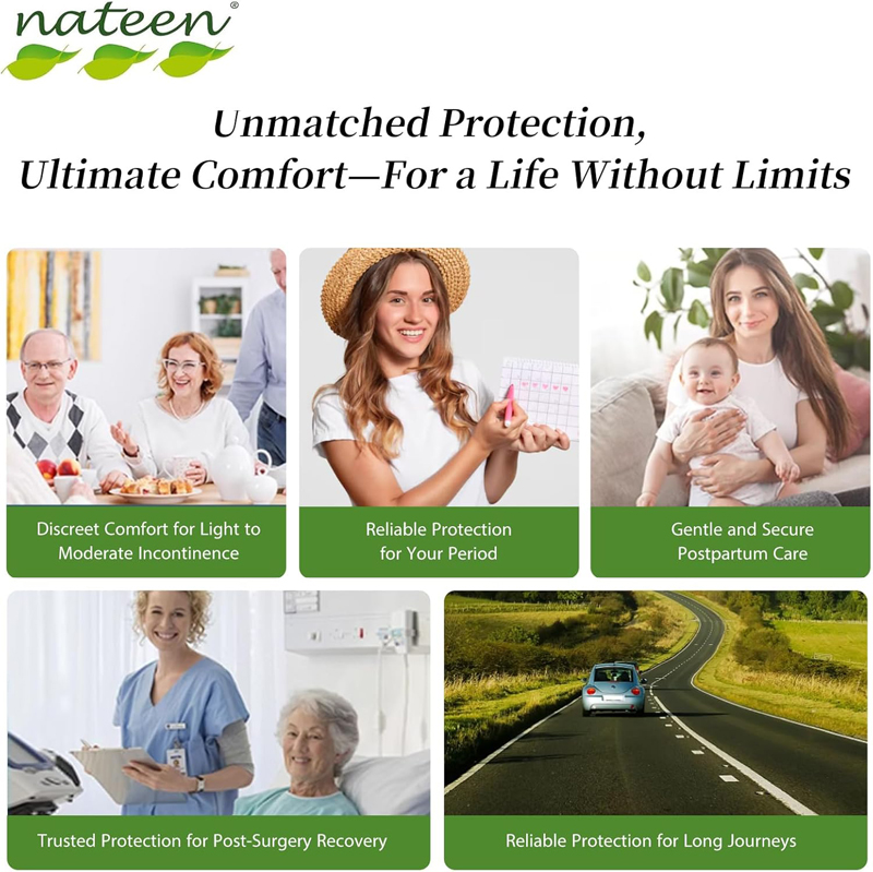 Nateen Hospeen Adult Diaper Pants 10 Count Day Pull Up Incontinence ...