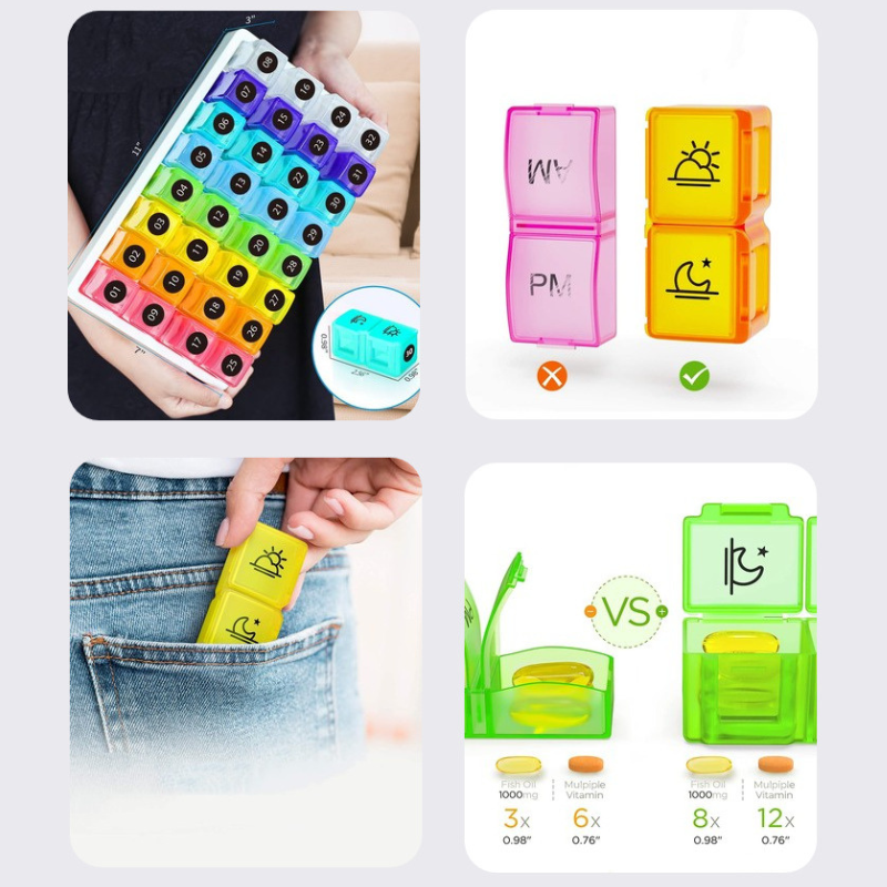 [Ready Stock] 31 Days AM/PM Day Night Pill Box Tablet Container ...
