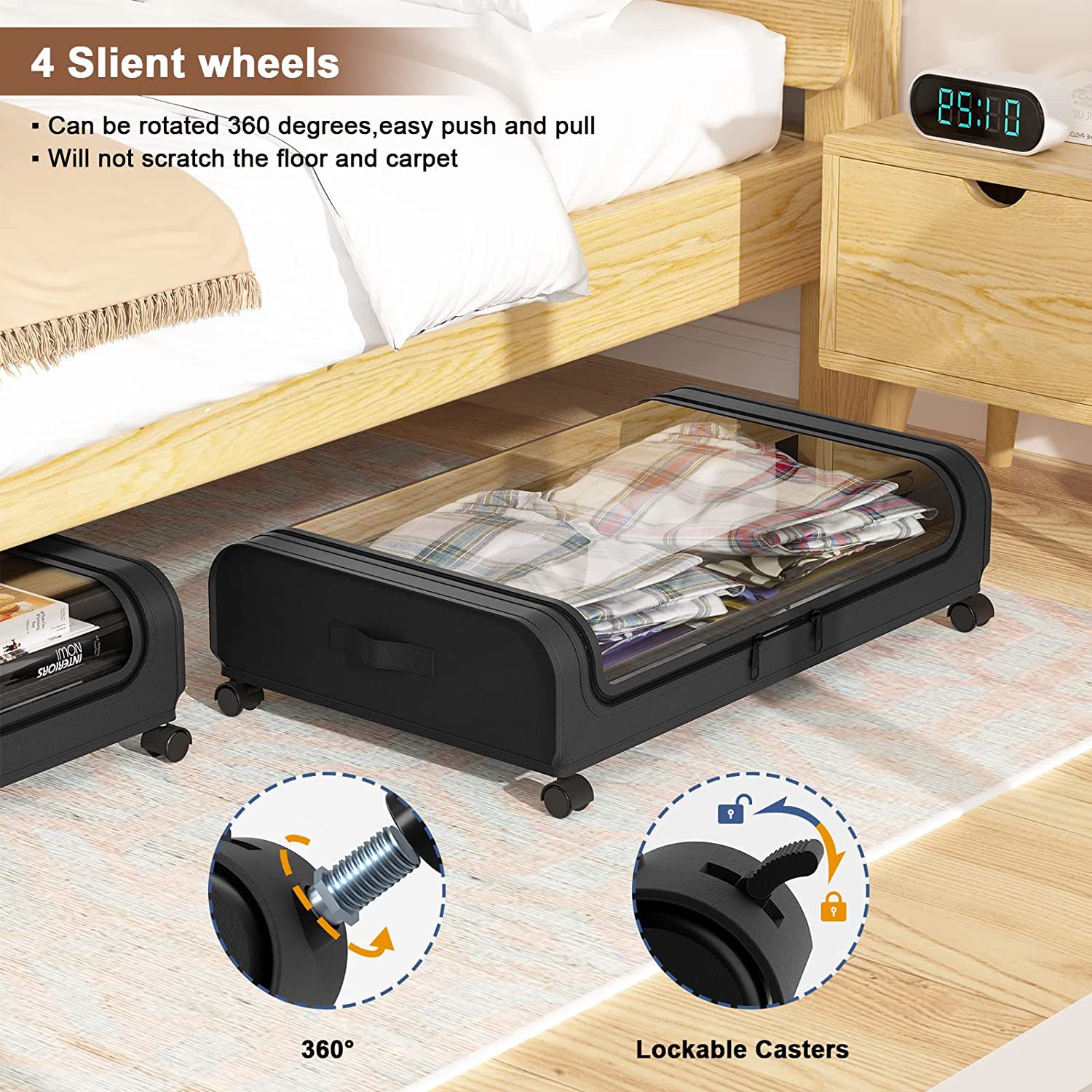 【Sg】Under Bed Storage Box Under Bed Storage Rack Under Sofa Clothing ...