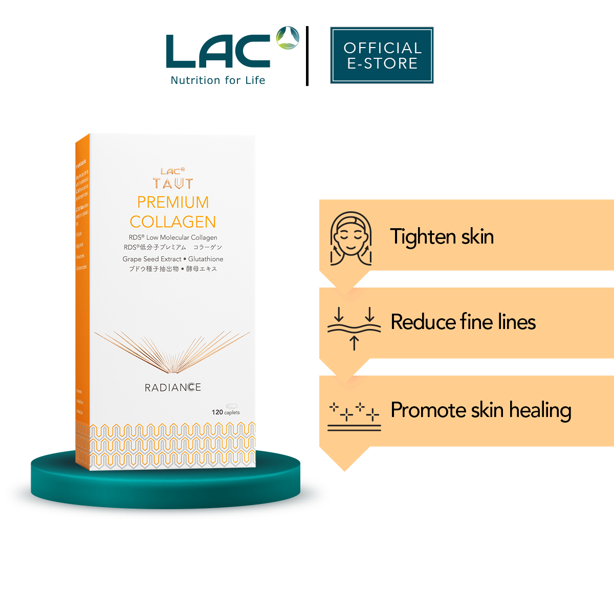 [LAC TAUT] Radiance Premium Collagen (120 caplets) | Shopee Singapore