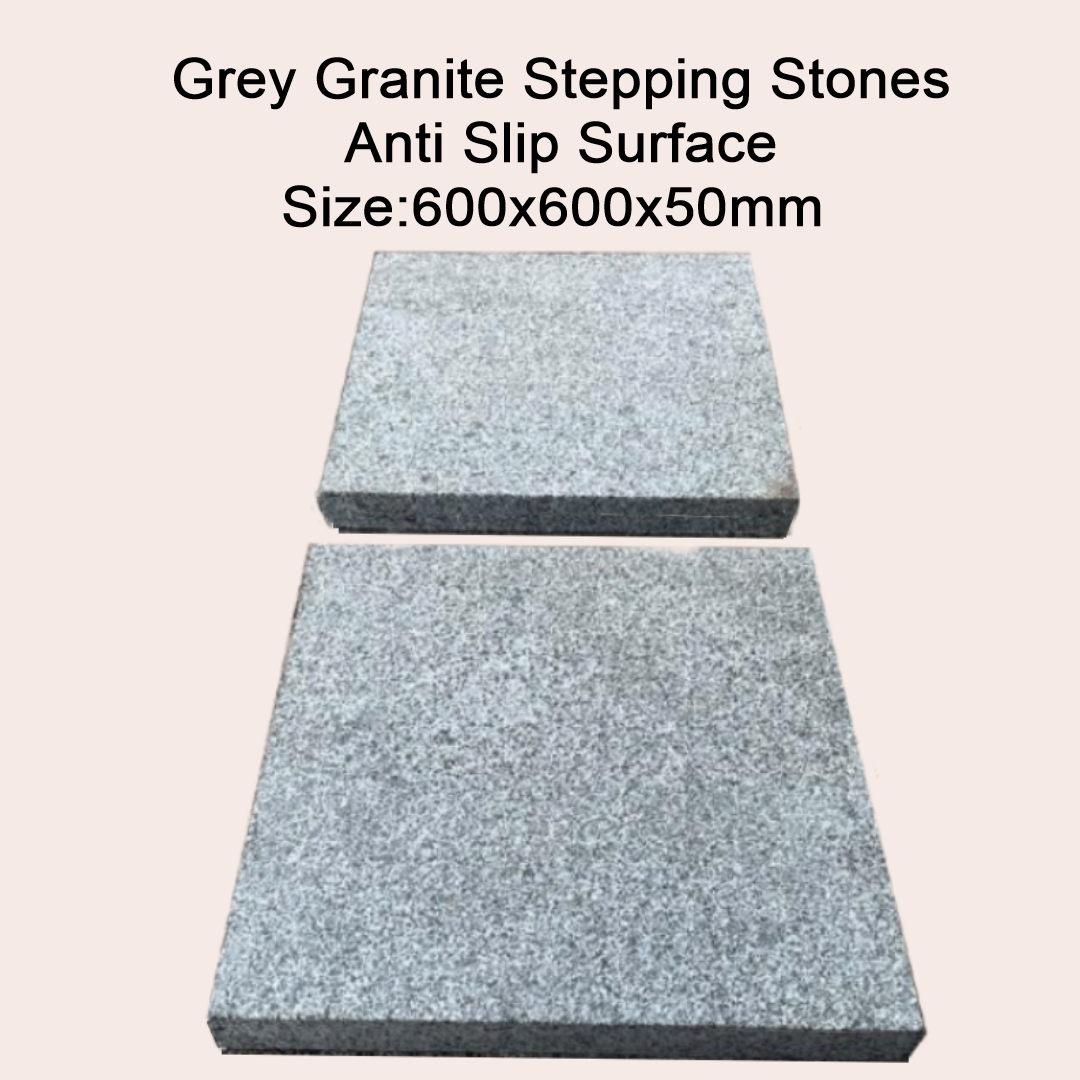 Granite Stepping Stone 600mm x600mmx 50mm Grey x 4 pieces | Shopee ...