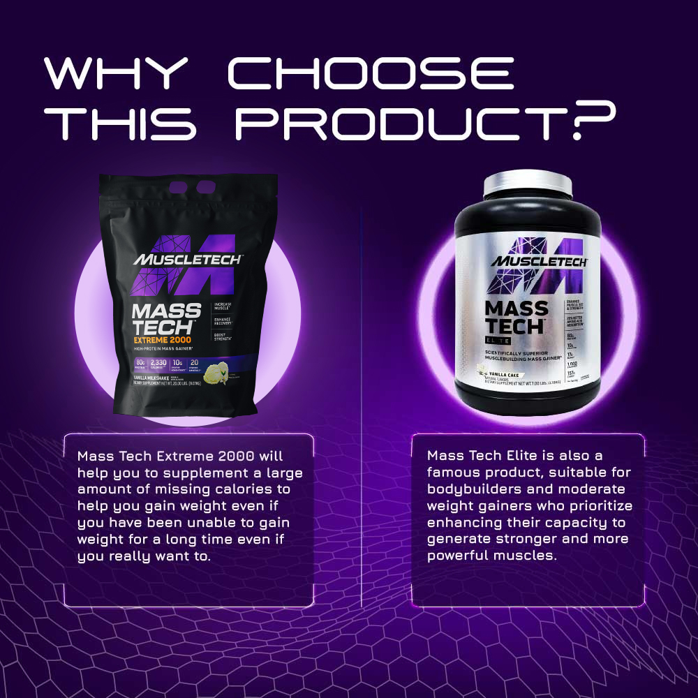 Muscletech, Mass Tech Extreme 2000| Masstech Elite, Mass Gainer ...