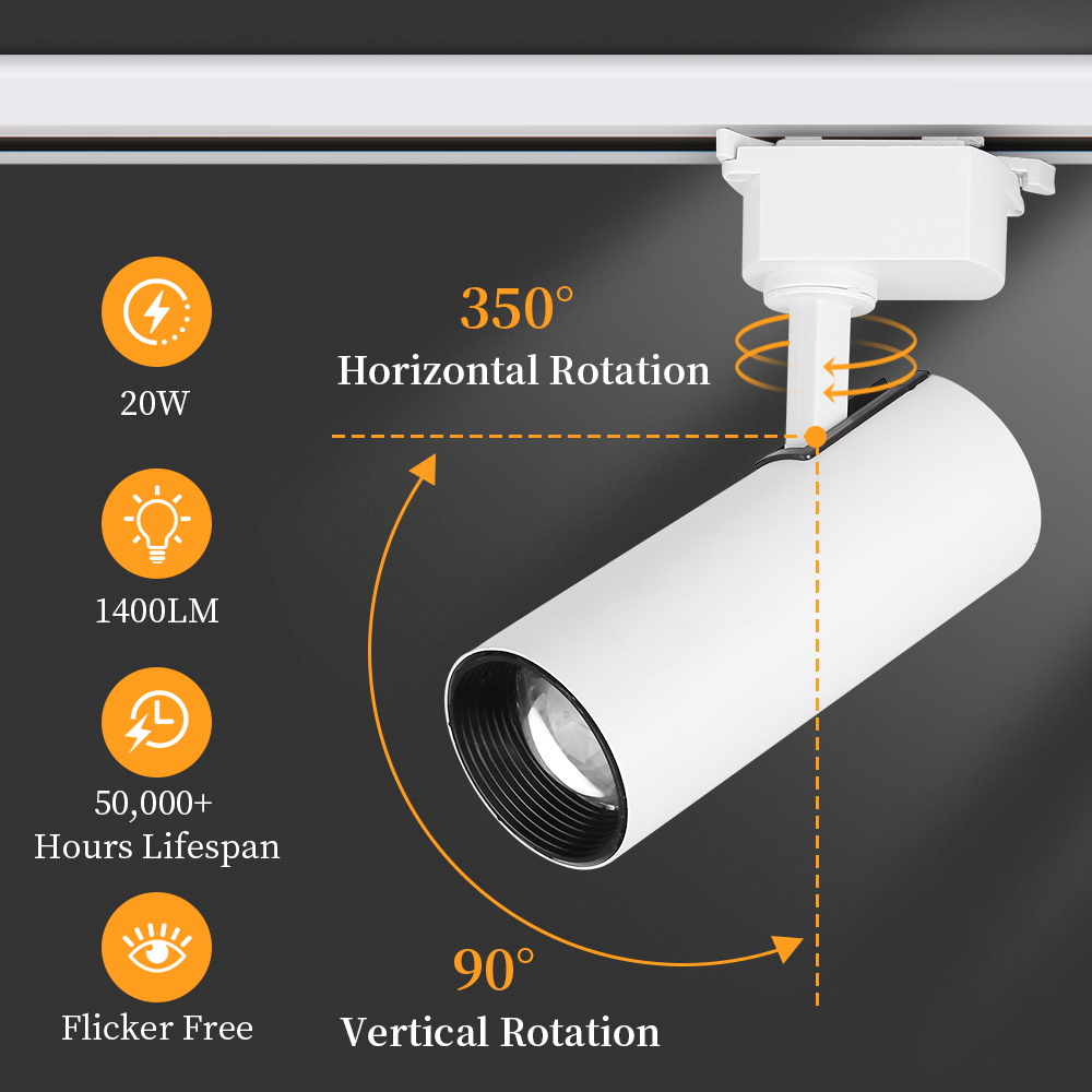 3 Colors Dimmable Track Light Set with Remote Control Led Spotlight ...