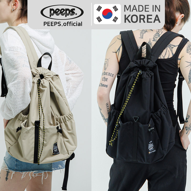 [PEEPS] Basic String Backpack(2 Color) | Shopee Singapore