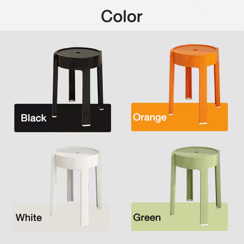 PM Upgraded Plastic Chair Stool Stackable Designer Modern Plastic Stool ...