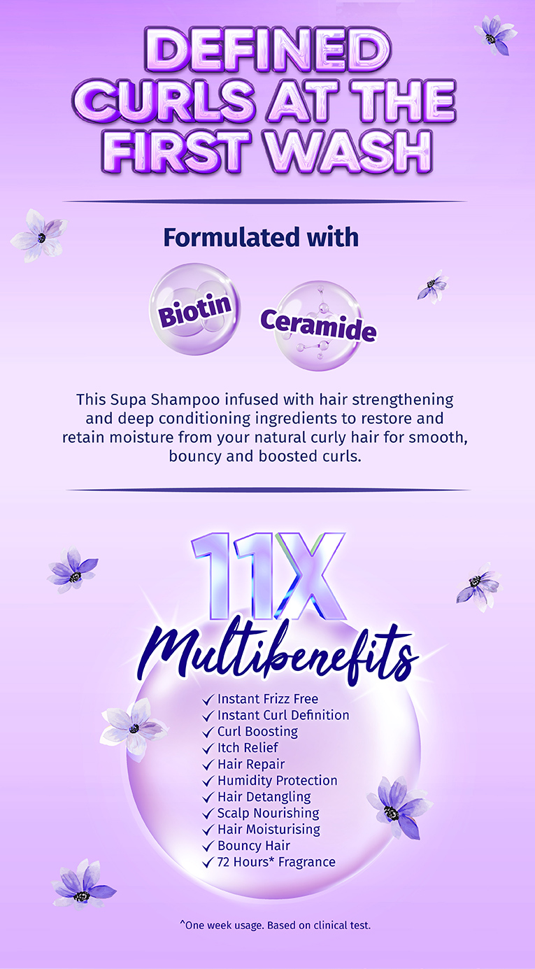 SAFI Shayla Supa Curly (Fragrant & Anti-Frizzy) Range - Shampoo / Serum ...