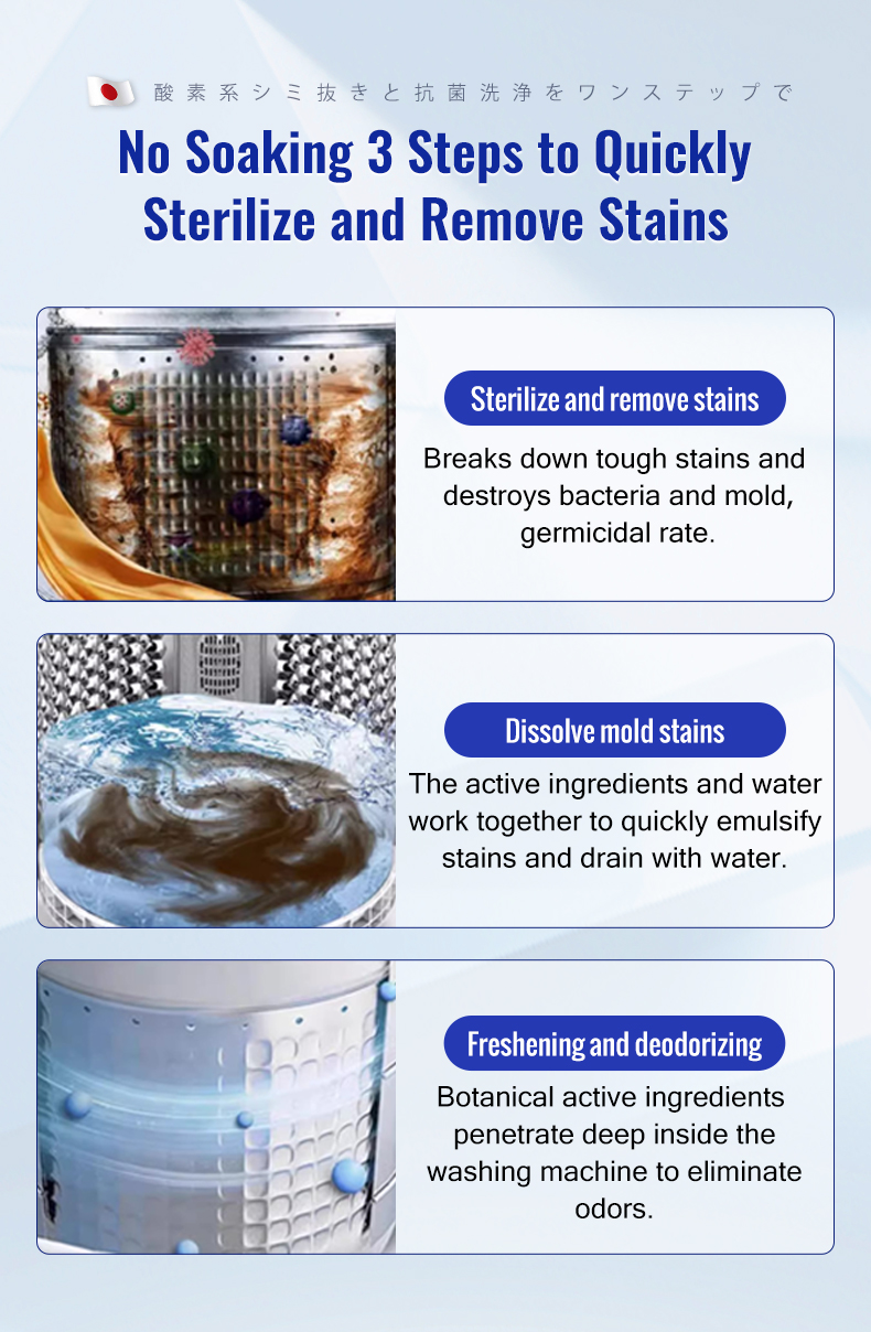 Washing Machine Cleaner Liquid Mold Remover Deodorant Elimination No ...