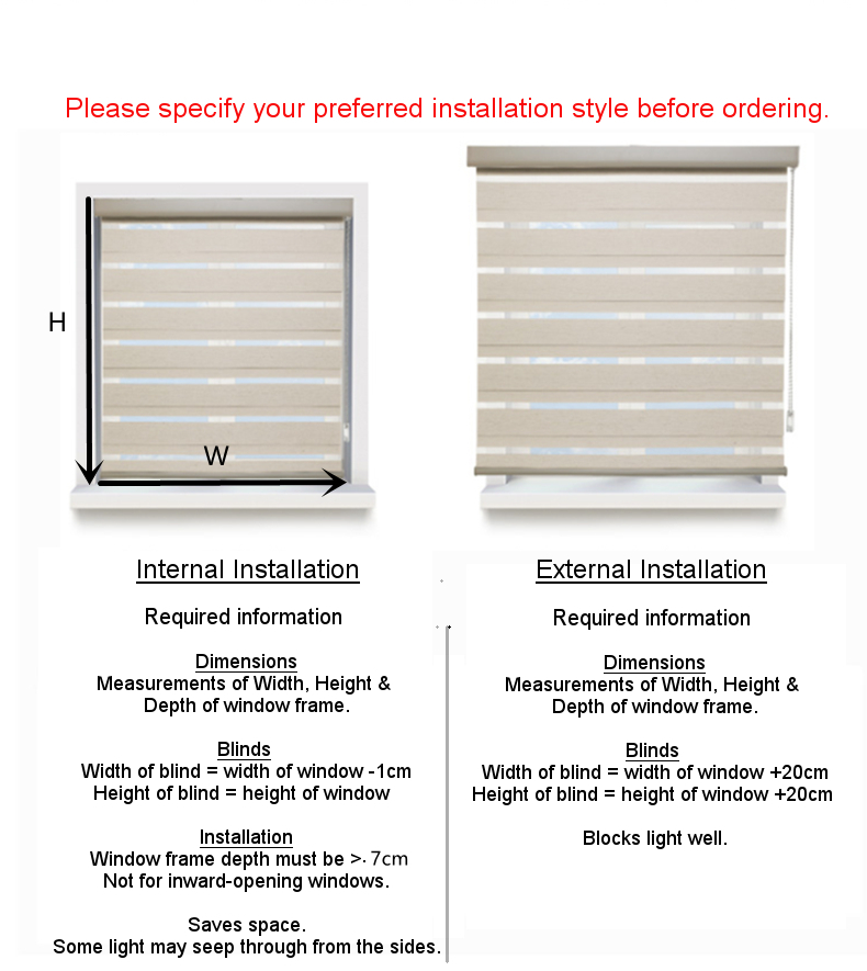 Rainforest Korean Combi Blind Zebra Blind | Day Night Window Blind ...