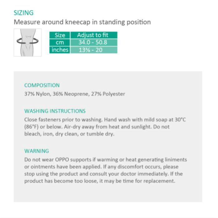OppO Knee Support (adjustable) RK101 | Modern Retail Series | Knee ...