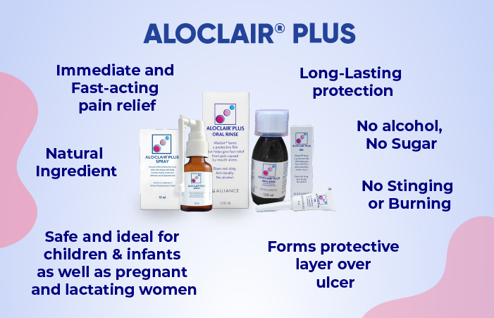 ALOCLAIR PLUS Mouth Ulcer Gel(8ml)/ Spray(15ml)/ Mouthwash(120ml ...