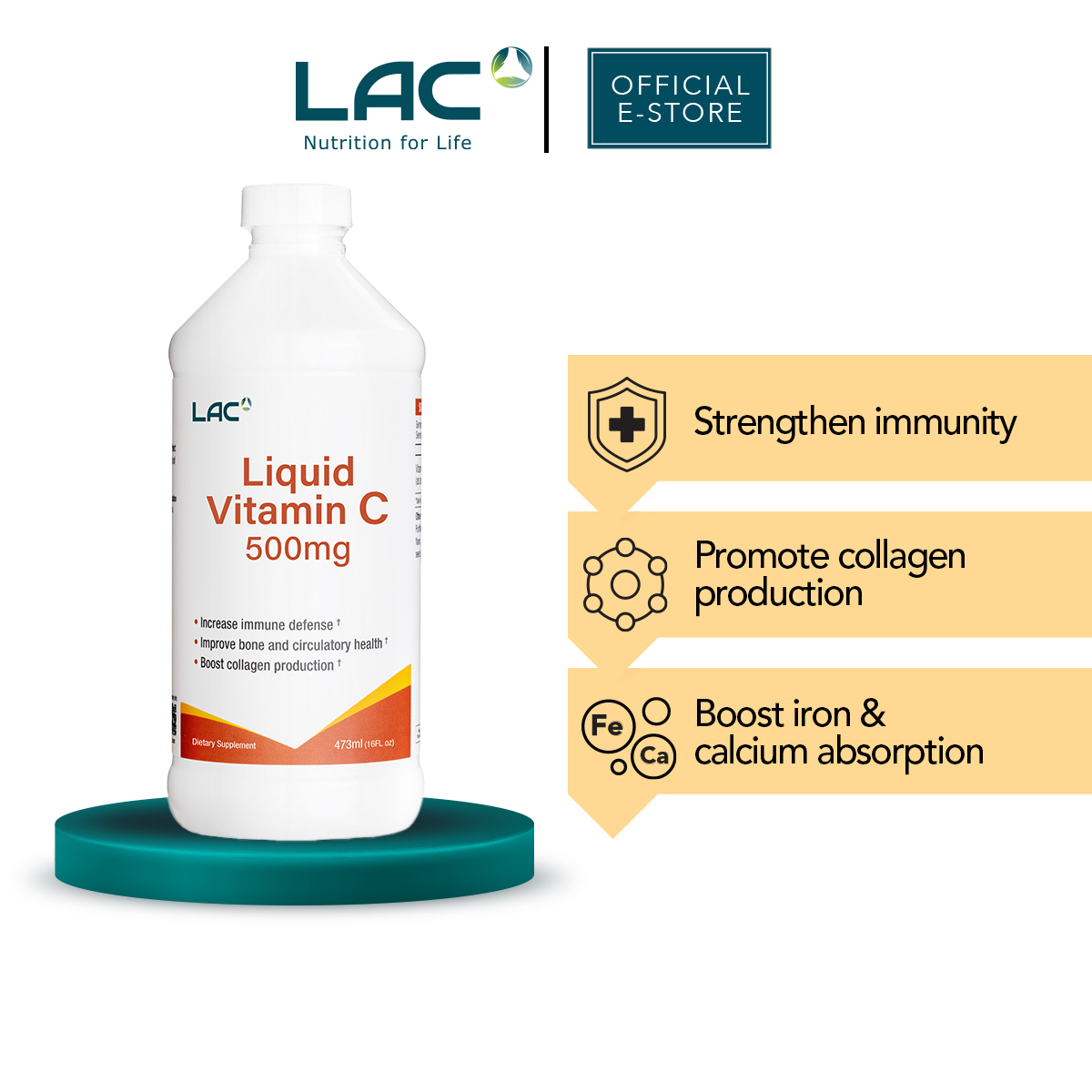 [LAC VITAMINS] Liquid Vitamin C 500mg (473ml) | Shopee Singapore