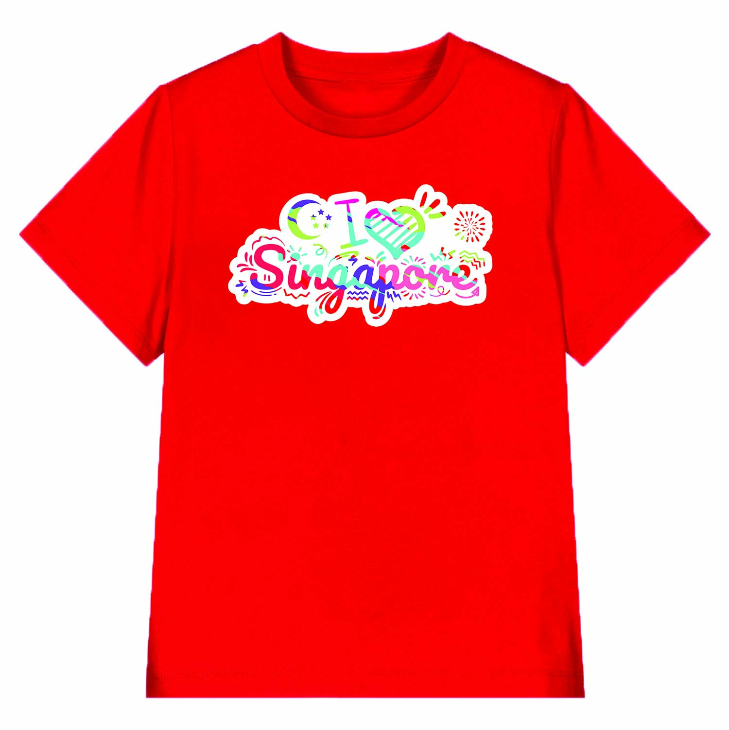 Kids National Day Outfits NDP 2024 I Love Singapore Boy & Girl Red Top ...