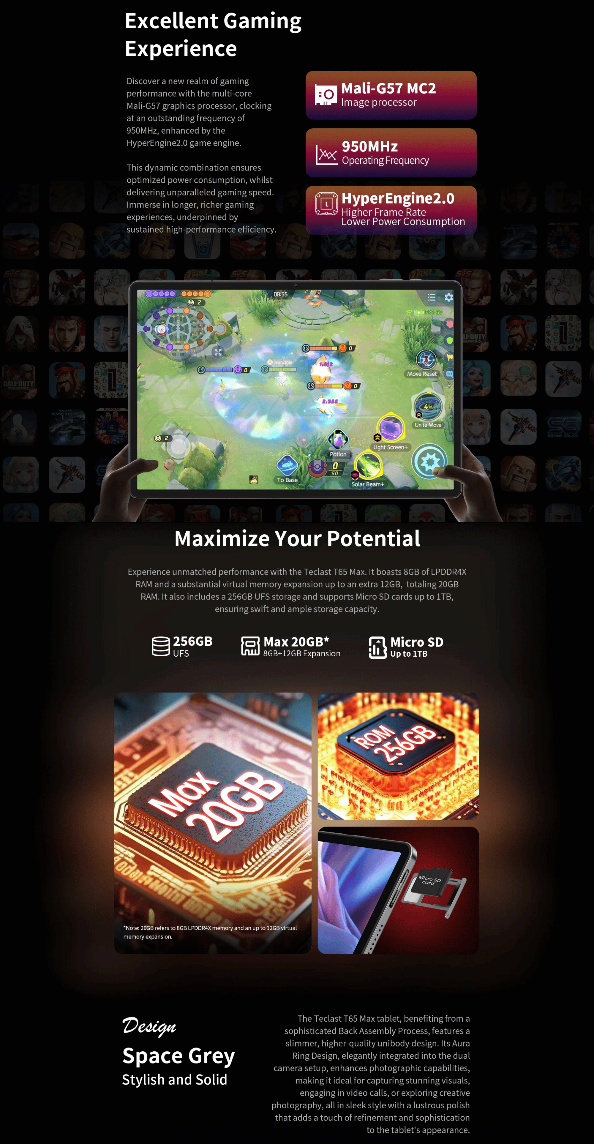 TECLAST T65 Max T50 Plus Android Tablet| 256GB| FHD IPS | 4G LTE | Quadcore CPU, 10000mAh ...