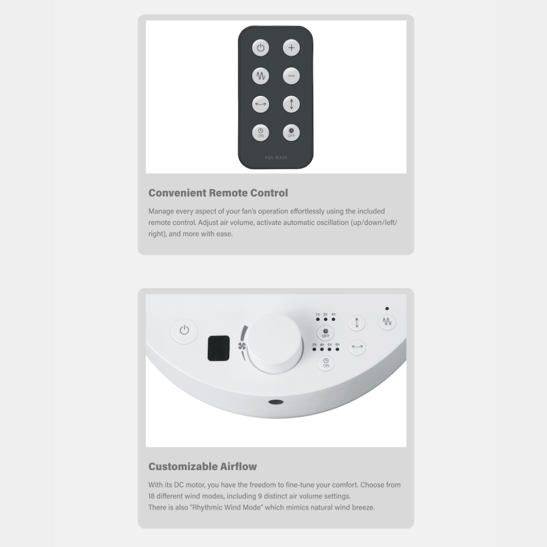 ±0 DC Circulator Fan B320 | Quiet Motor | White/Pink | 360 Spin, 18 ...