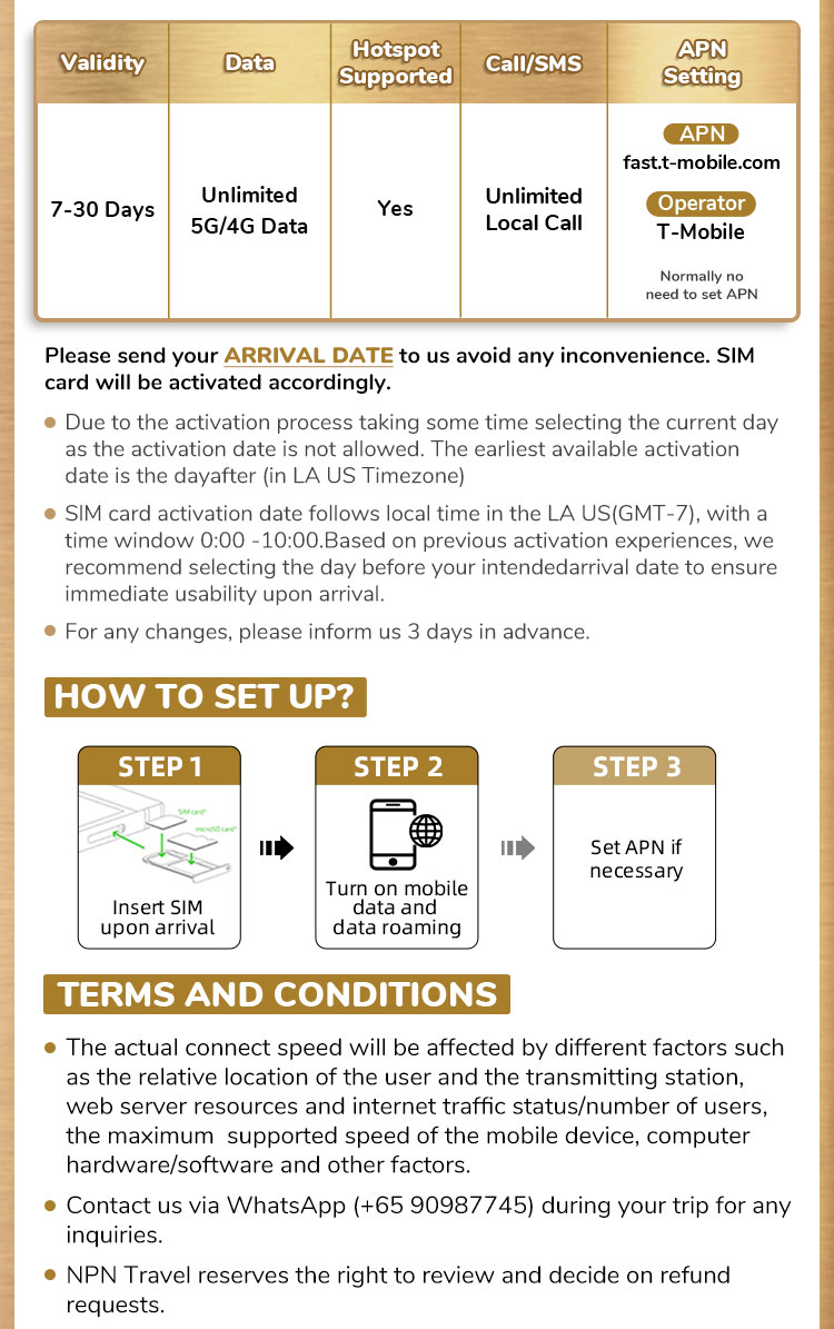 [SPECIAL PROMO] USA T-Mobile SIM Card Ultimate 7-30Days 5G/4G Unlimited ...