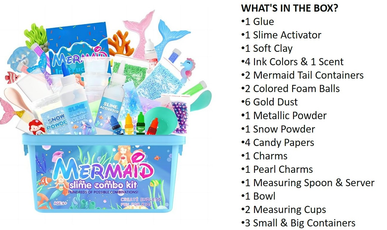 Unicorn Magical Slime / Mermaid Slime Kit Set Make Your Own Slime for ...