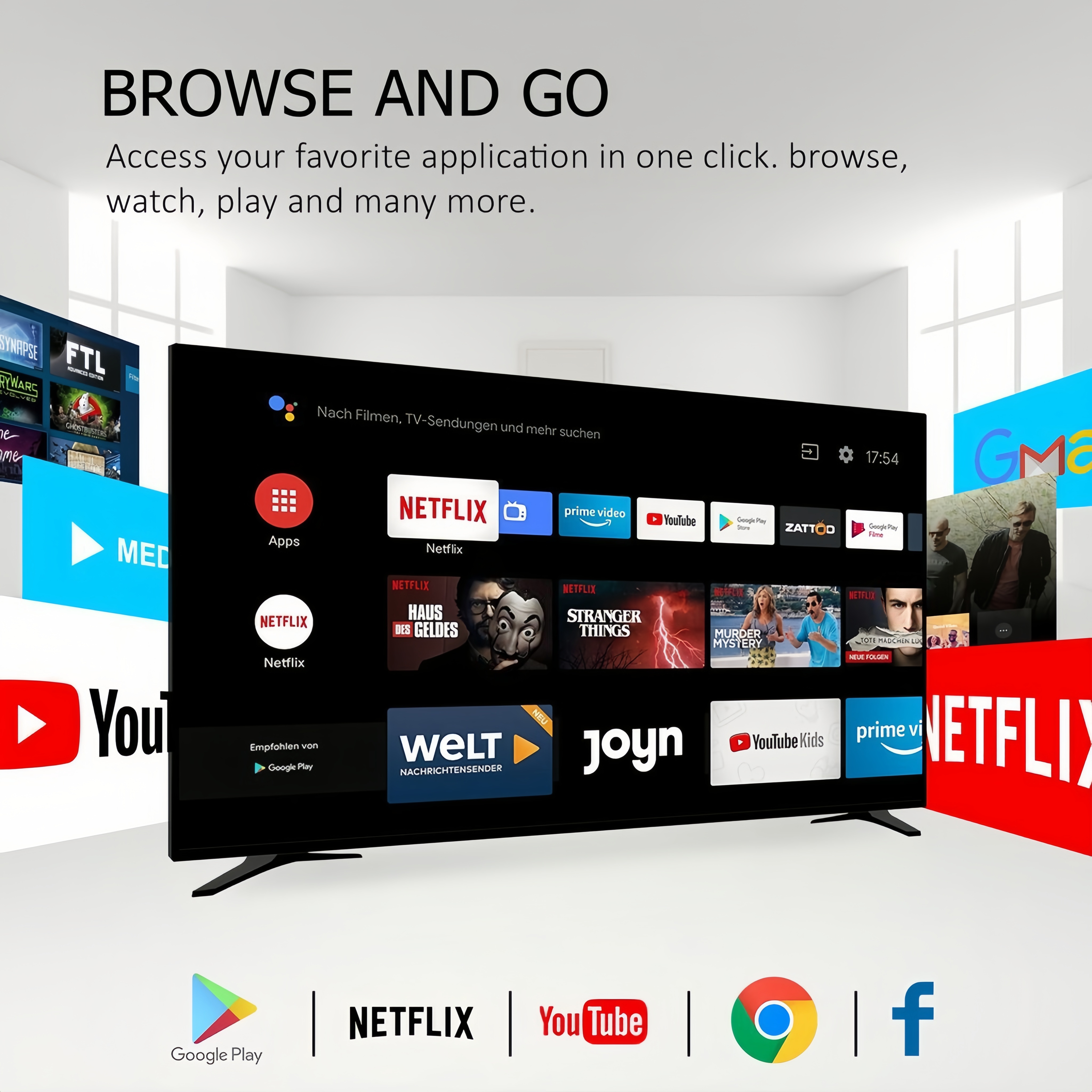 Android TV 4K HDR Smart TV | Android 13 | 32 55 inches | Google Play ...