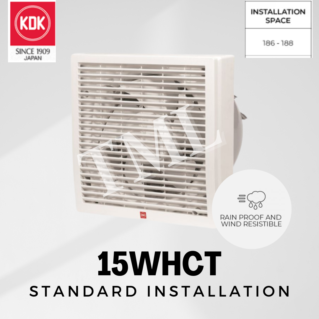 Installation KDK 15WHPCT 20WHCT Exhaust Fan Ventilation Fan Ventilating ...