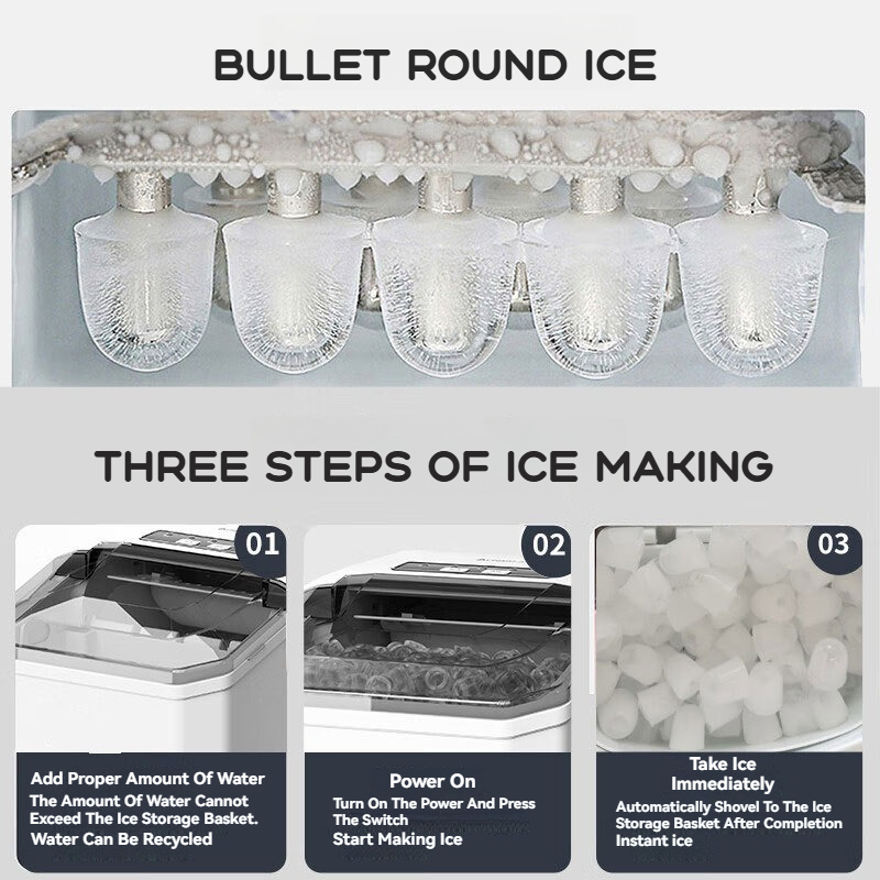 Ice Maker Machine Mini Ice Maker Machine Fast Portable Household ...