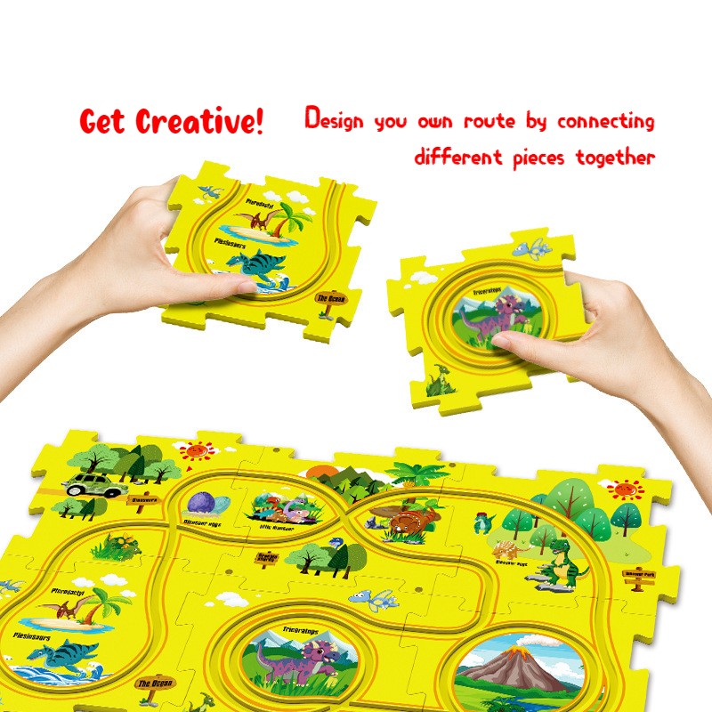 [SG Stock] Kids DIY Railway Car Track Puzzle Educational Toys Puzzles ...