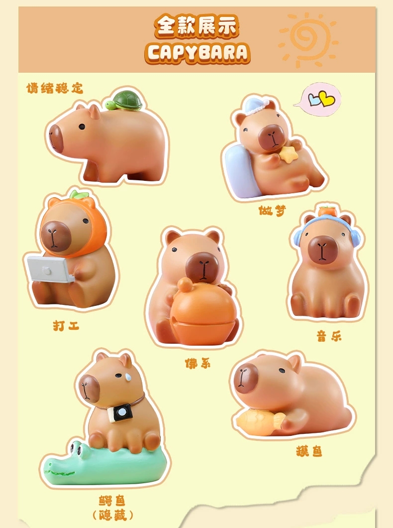 TURTLE Capybara Kapibara Series Mini Figures Blind Box Collection/blind ...